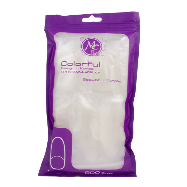 Colorful tips ROUND PRESS ON beautiful purple 600pz – MC NAILS